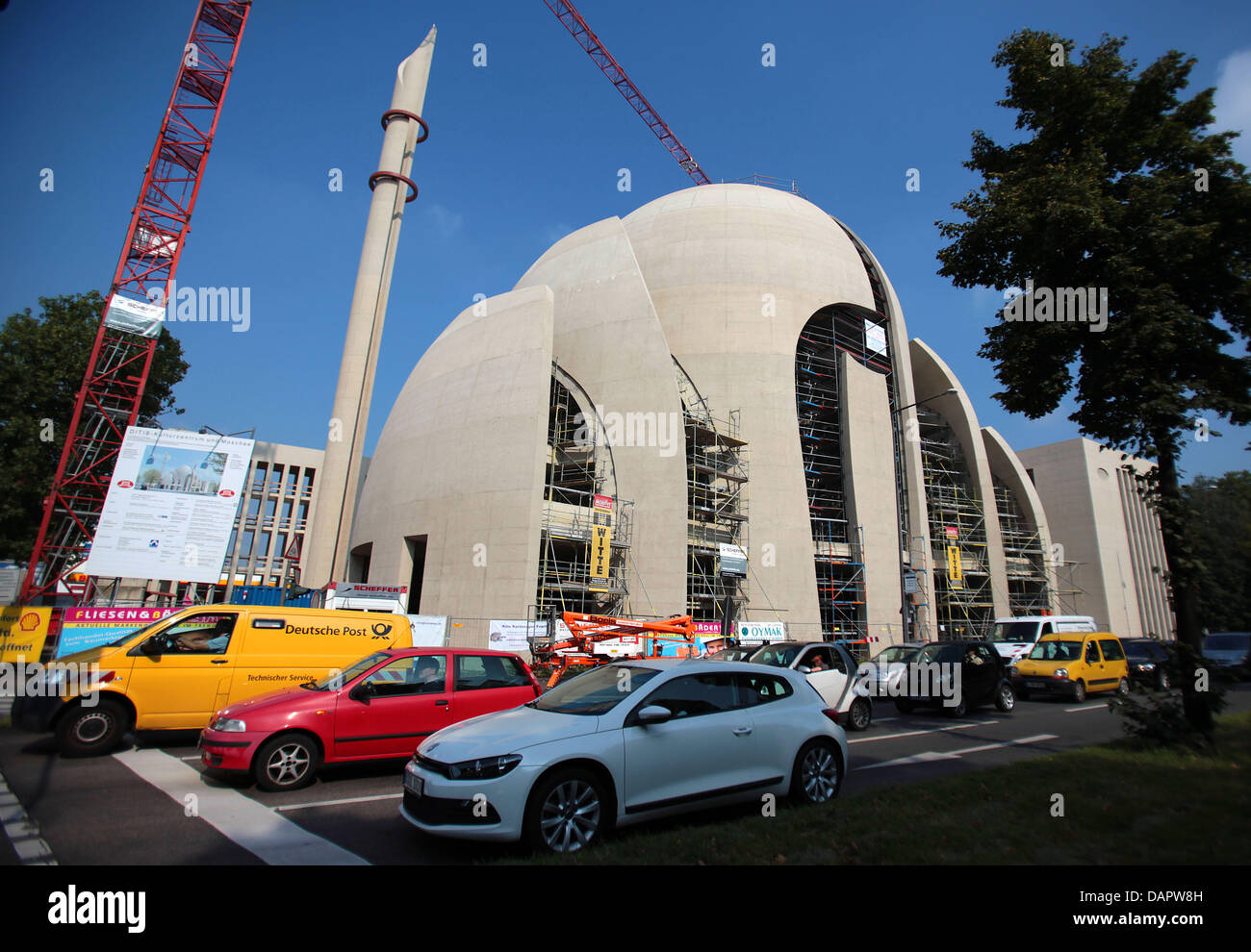 The construction site of the Cologne Central Mosque is seen in Cologne ...