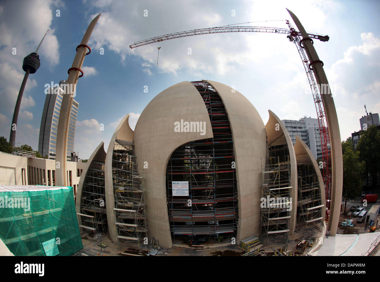 The construction site of the Cologne Central Mosque is seen in Cologne ...