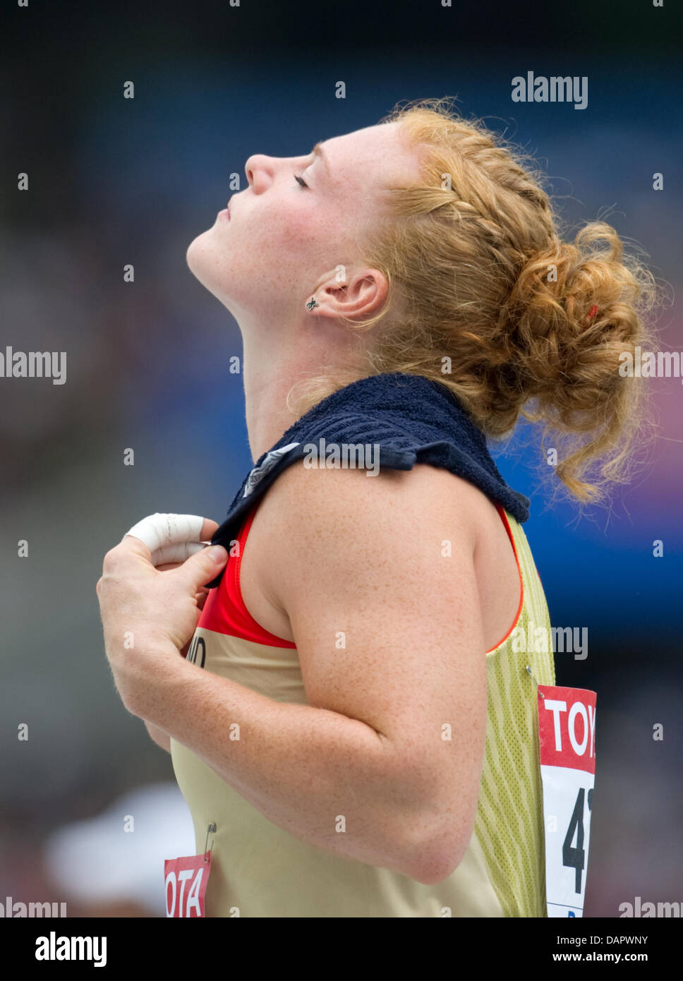 Betty Heidler of Germany prepares in the women's Hammer Throw ...