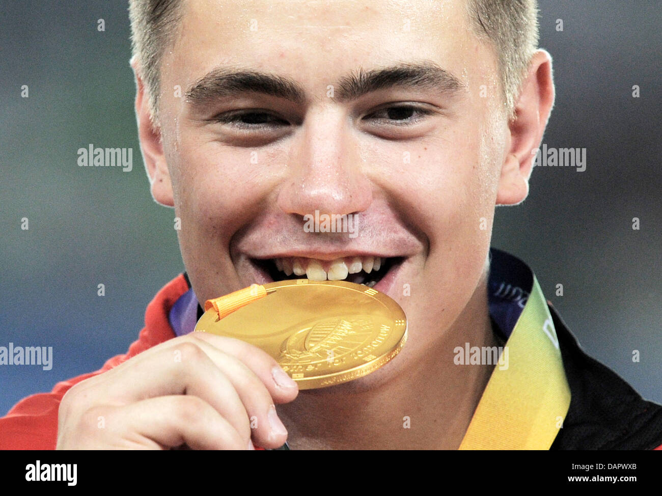 David Storl of Germany wins the gold medal in the Shot Put final at the ...