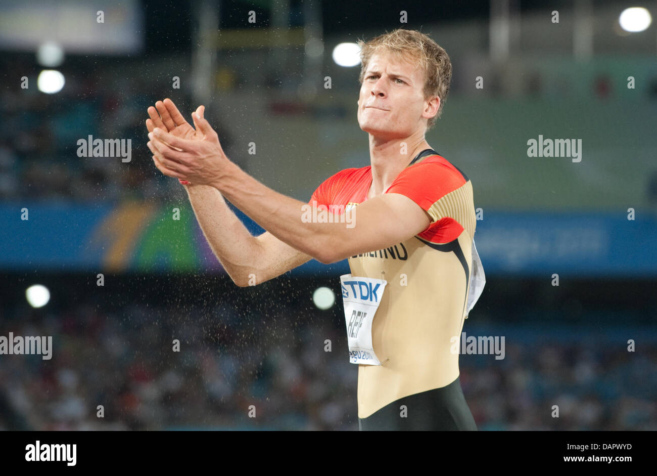 Christian Reif of Germany competes in the men's Long Jump final at the ...