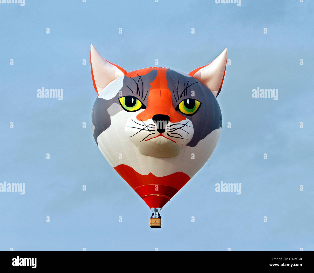 A cat hot air balloon is pictured during the 21st Warsteiner ...