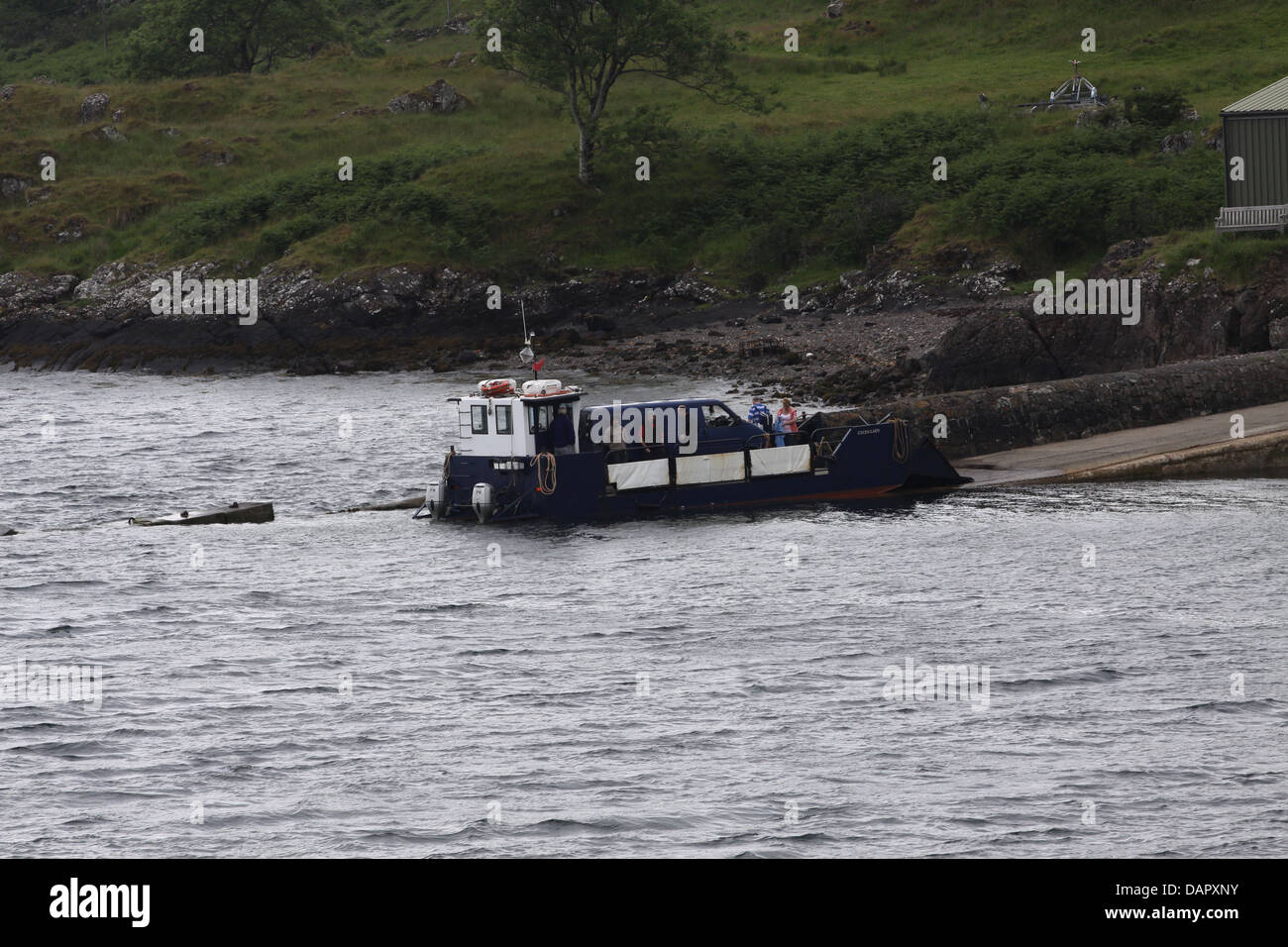 Gylen Lady the Kerrera ferry docked at Isle of Kerrera Inner Hebrides ...