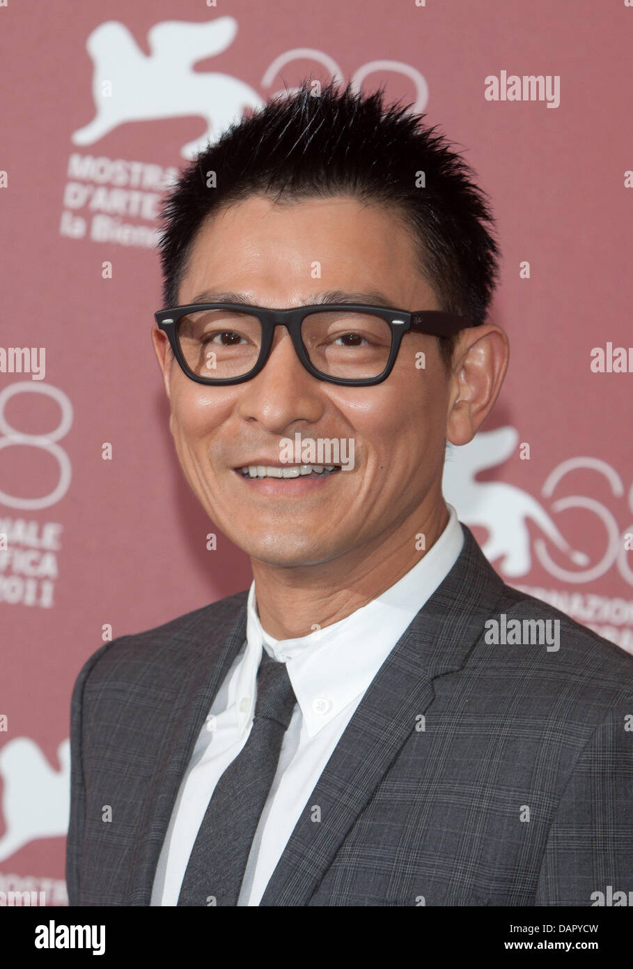 Hongkong actor Andy Lau poses after the press conference of the movie ...