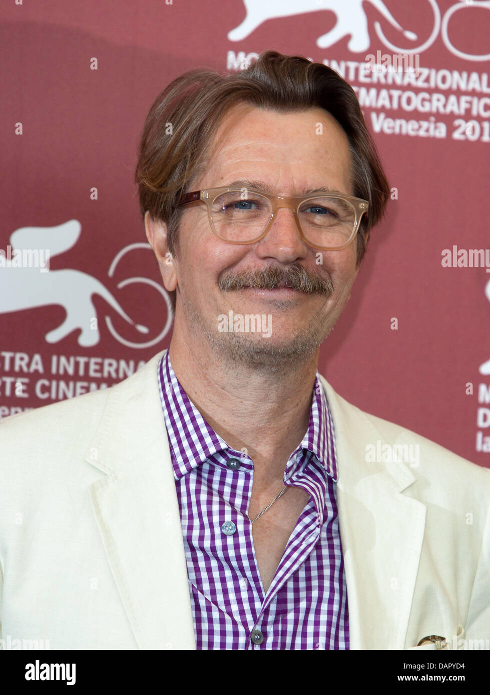 British actor Gary Oldman poses after the press conference for the film ...