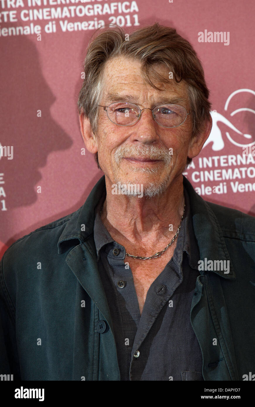 British actor John Hurt poses after the press conference for the film ...