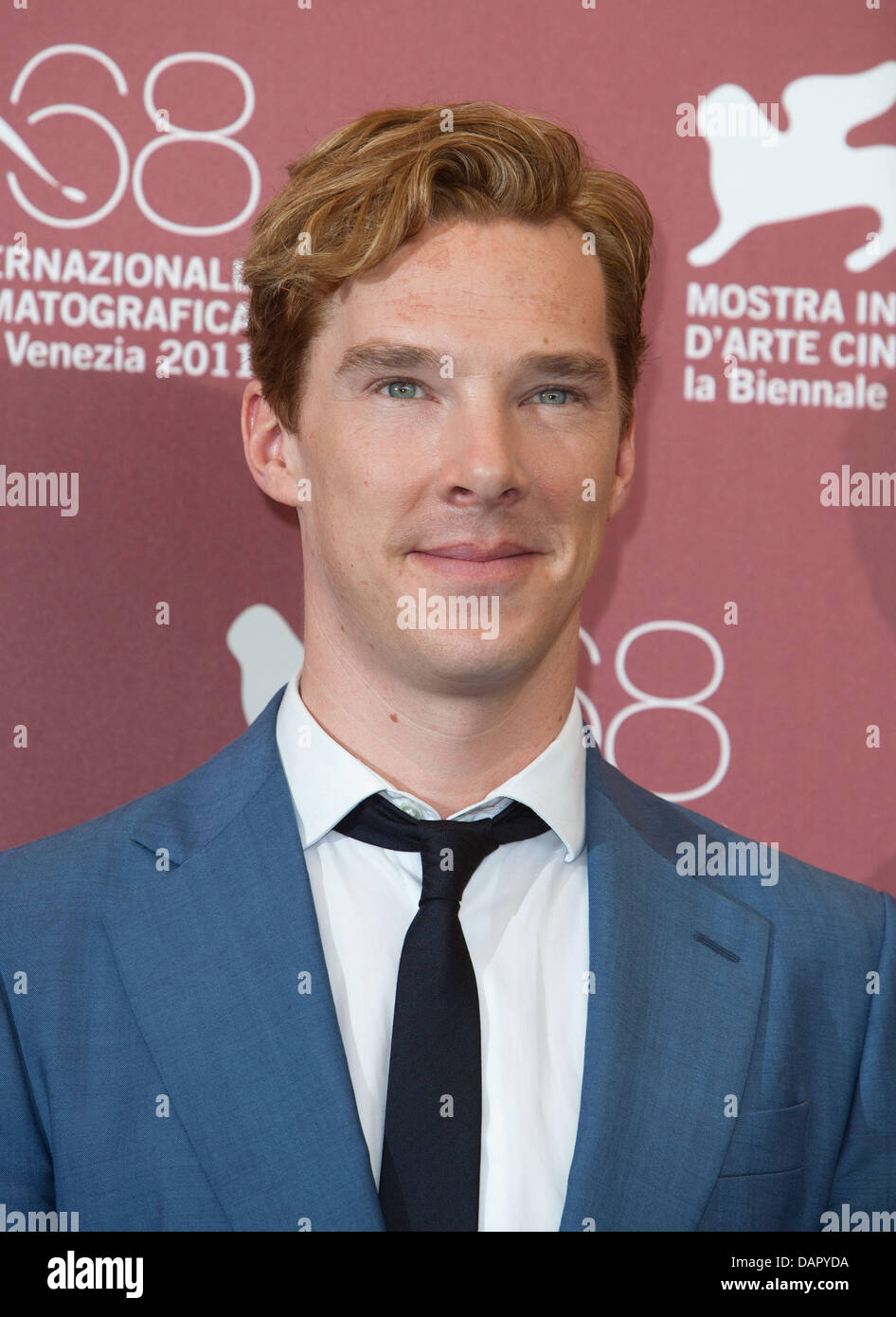 British actor Benedict Cumberbatch poses after the press conference for ...