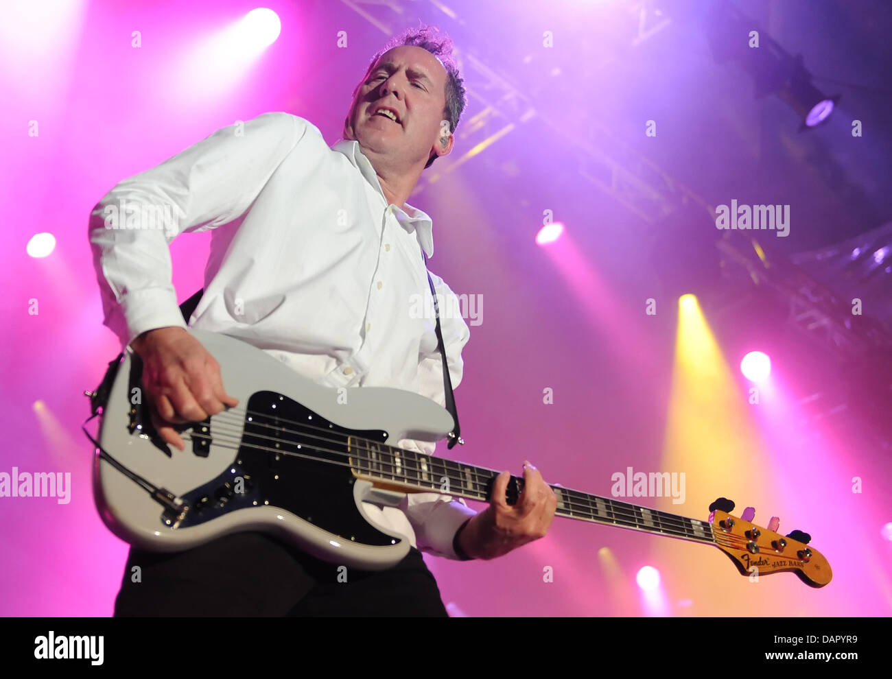 Singer Andy McCluskey from the British band OMD (Orchestral Manoeuvres ...