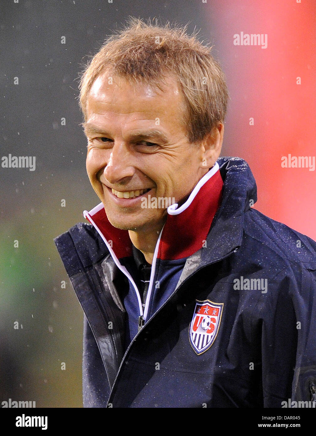 USA's head coach Jürgen Klinsmann smiles prior to the friendly match ...