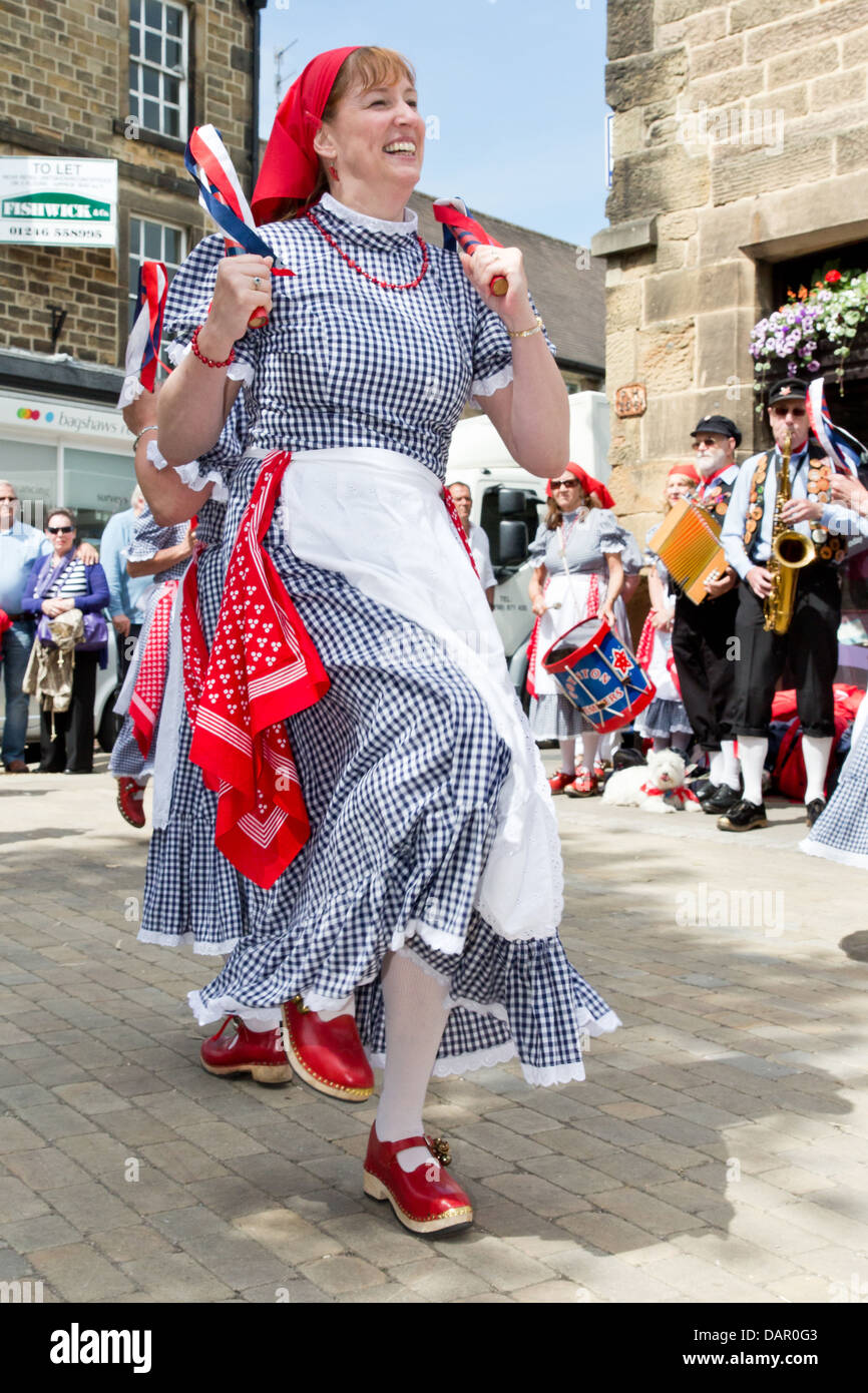 Portrait of a traditional folk dancer at the Bakewell Day of Dance 2013 ...