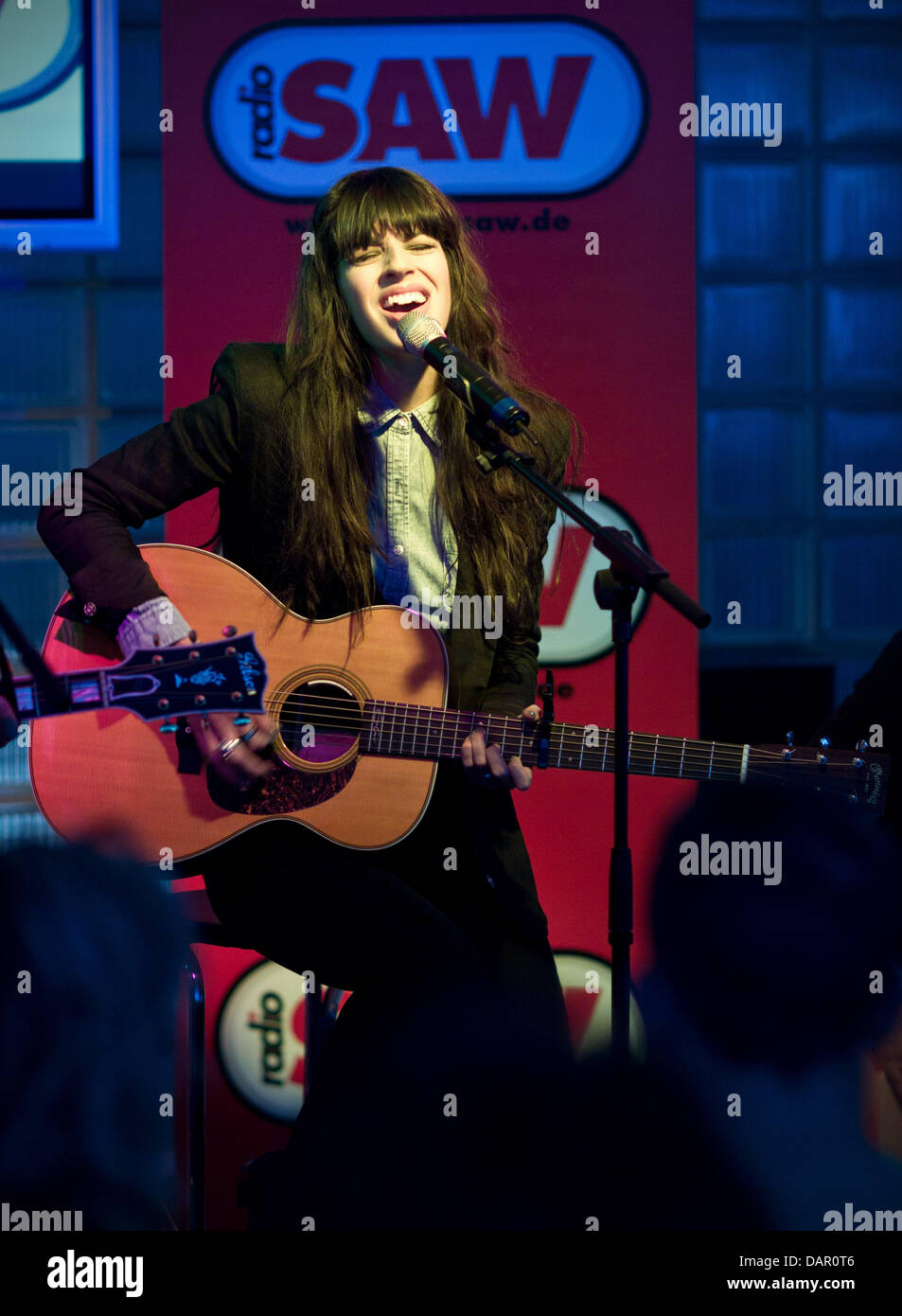 New Zealand singer Brooke Fraser performs at the studios of radio SAW ...