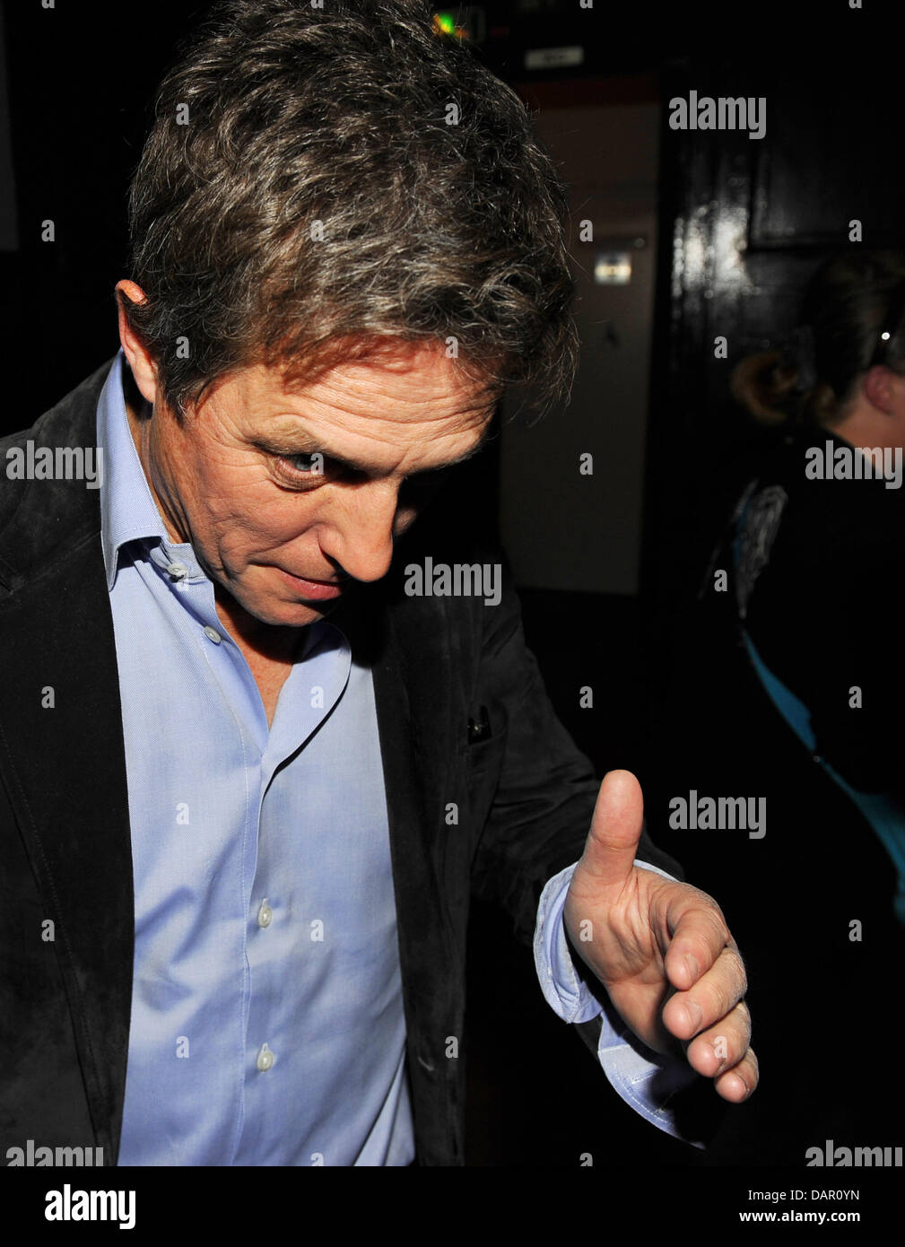 The British actor Hugh Grant arrives for the premiere party of the ...