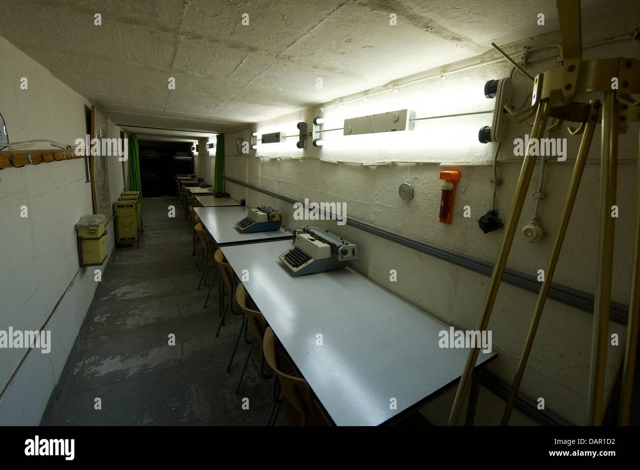 The communications room is seen in the Stasi bunker in Machern, Germany ...