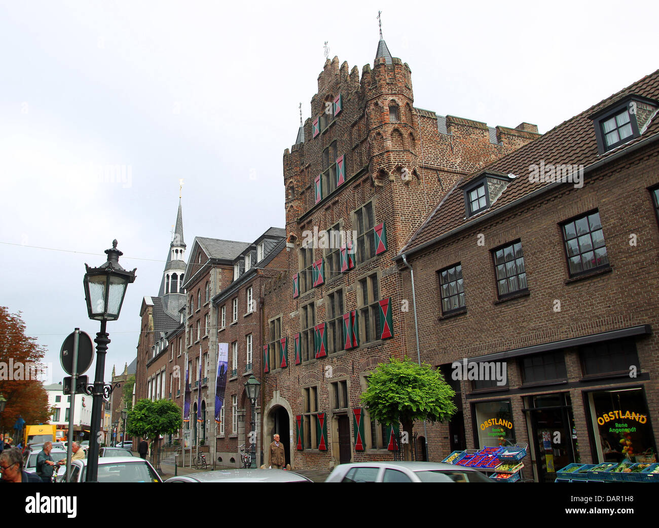 Many people visit the old city centre in Goch, Germany, 09 September ...