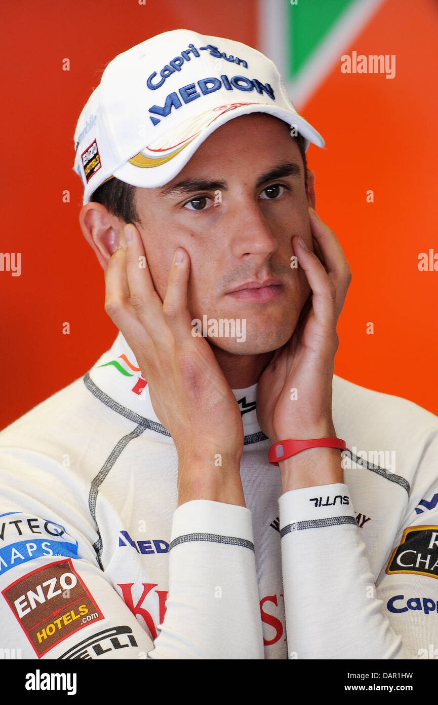 German Formula One driver Adrian Sutil of Force India stands in the ...