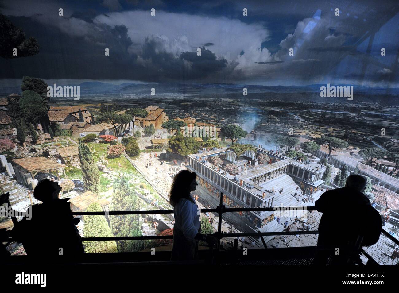Yadegar Asisi's Pergamon Panorama is worked into the temporary rotunda ...