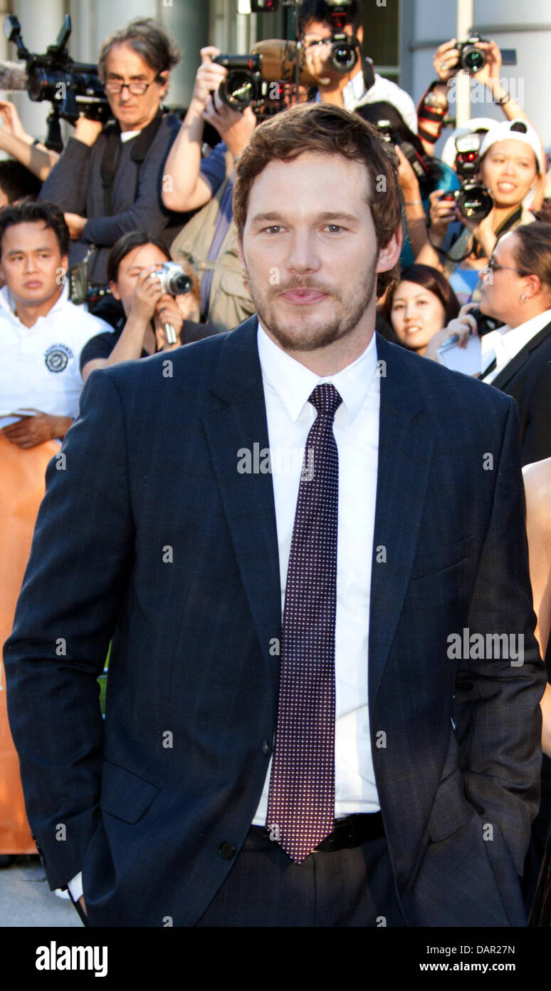 US actor Chris Pratt arrives at the premiere of "Moneyball" at the ...