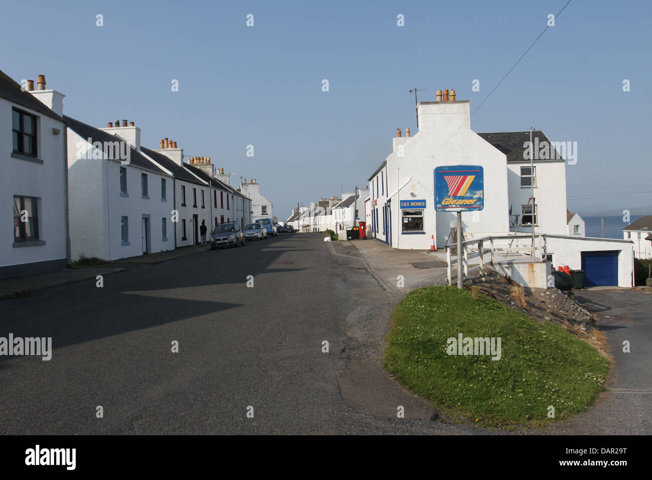 Port Charlotte street scene Isle of Islay Scotland July 2013 Stock ...