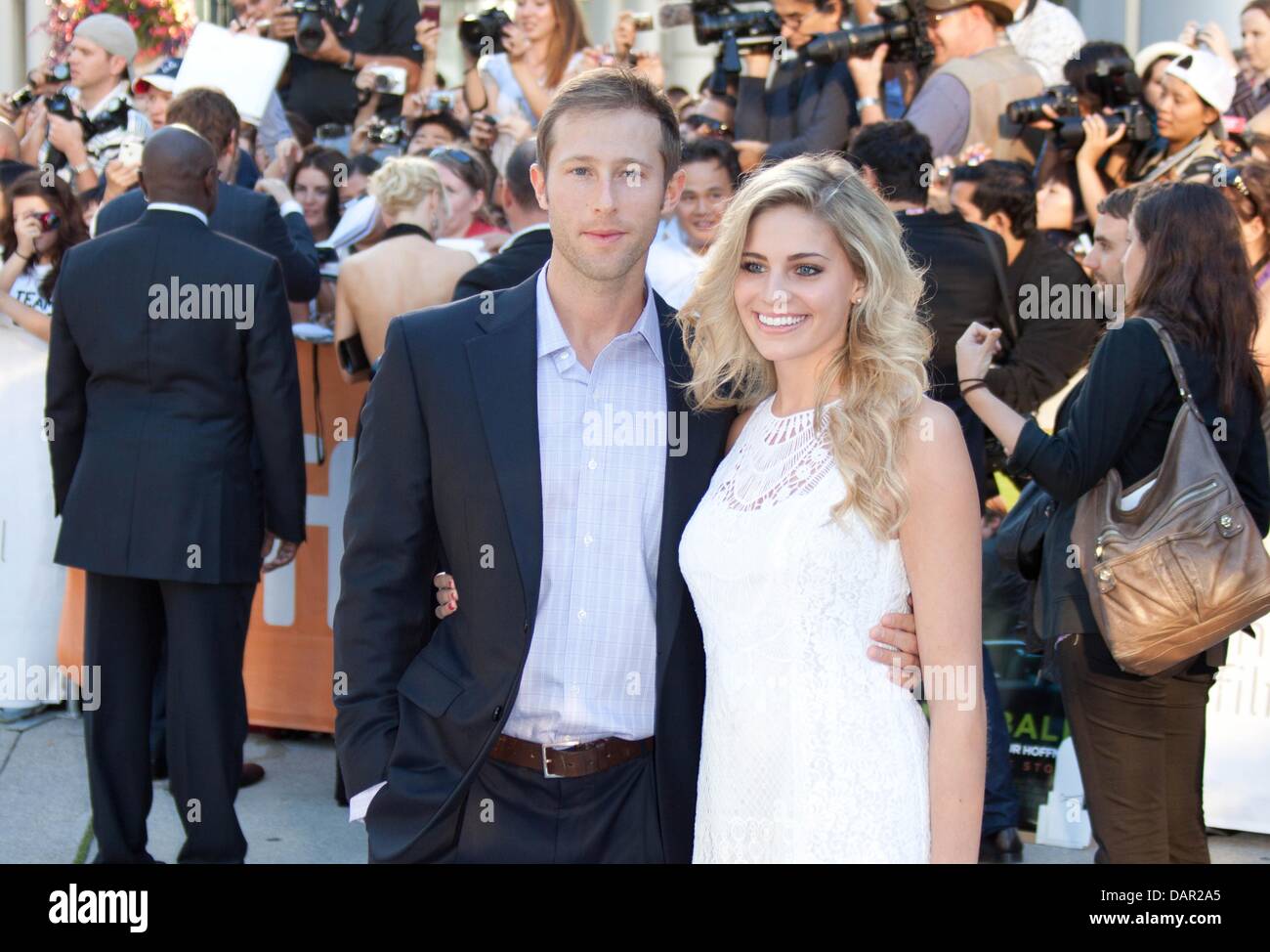 US actor Casey Bond and guest arrives at the premiere of "Moneyball" at ...