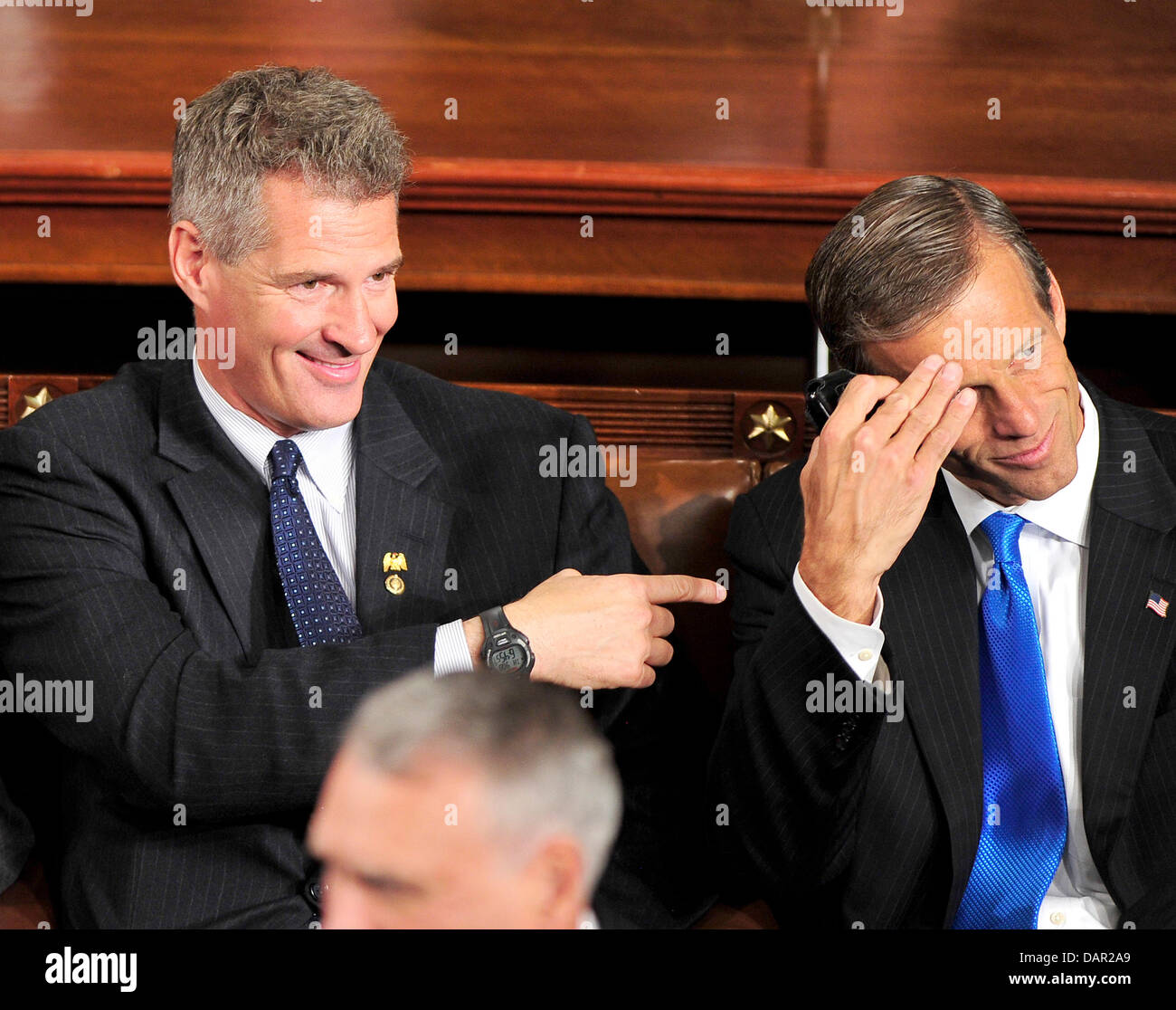 United States Senator Scott Brown (Republican of Massachusetts) points ...