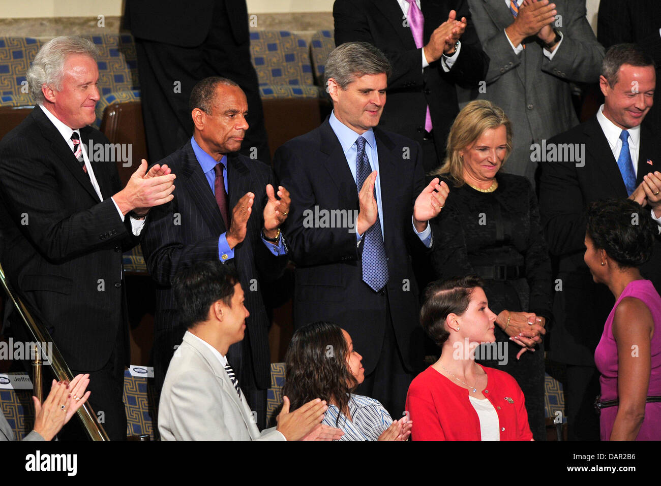 From left to right top row: Jeff Immelt, Chairman and CEO, GE, and ...