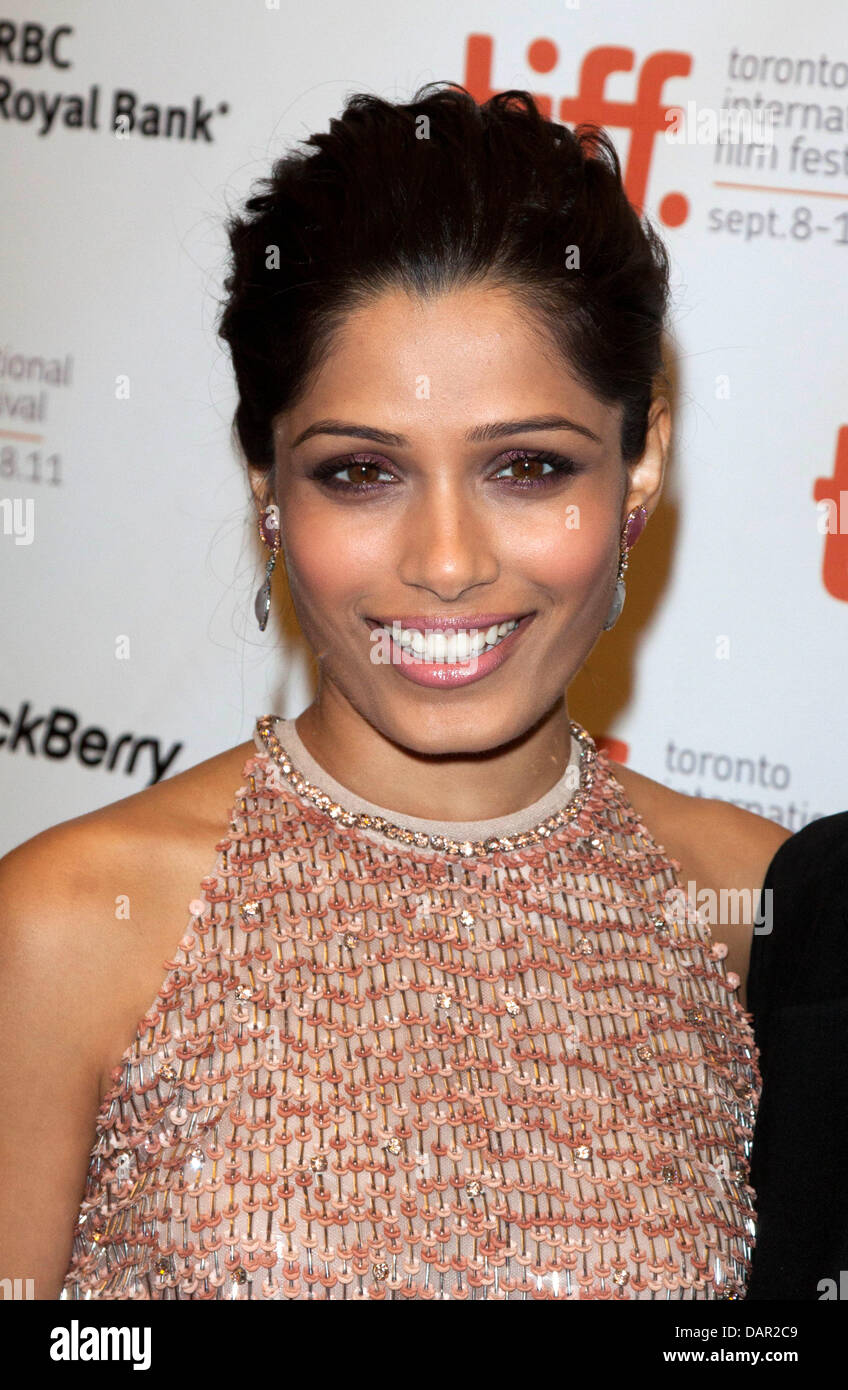 Indian actress Freida Pinto arrives at the premiere of "Trishna" at the ...