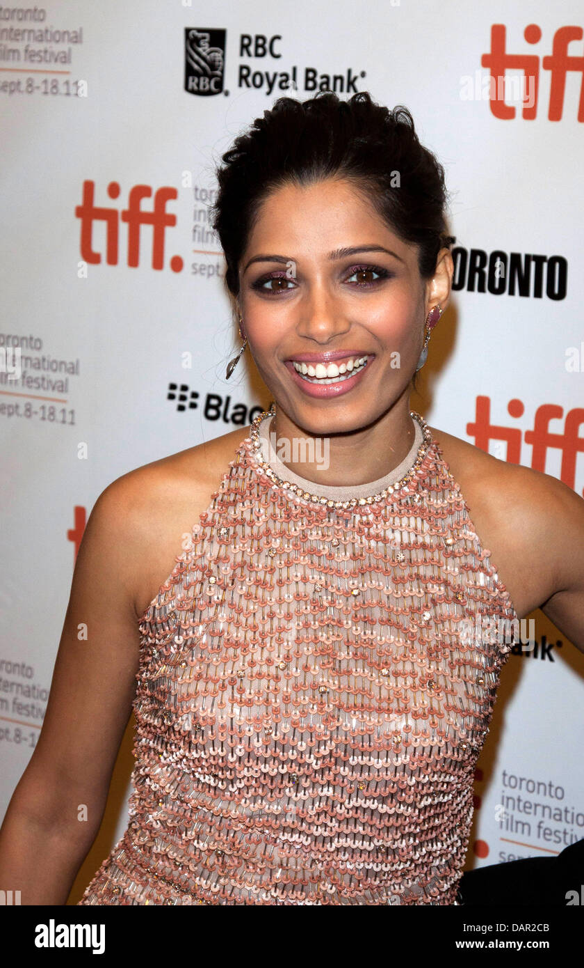 Indian actress Freida Pinto arrives at the premiere of "Trishna" at the ...