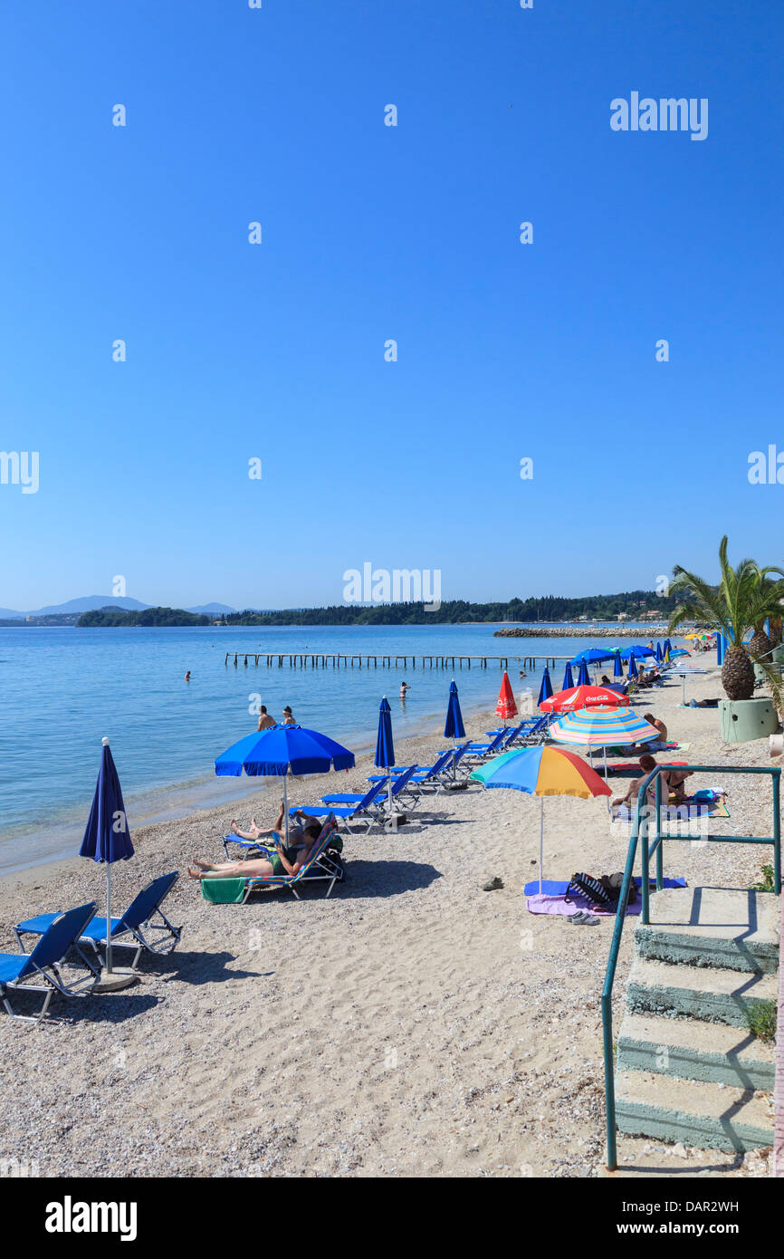 Ipsos beach on the North East coast of Corfu Stock Photo - Alamy