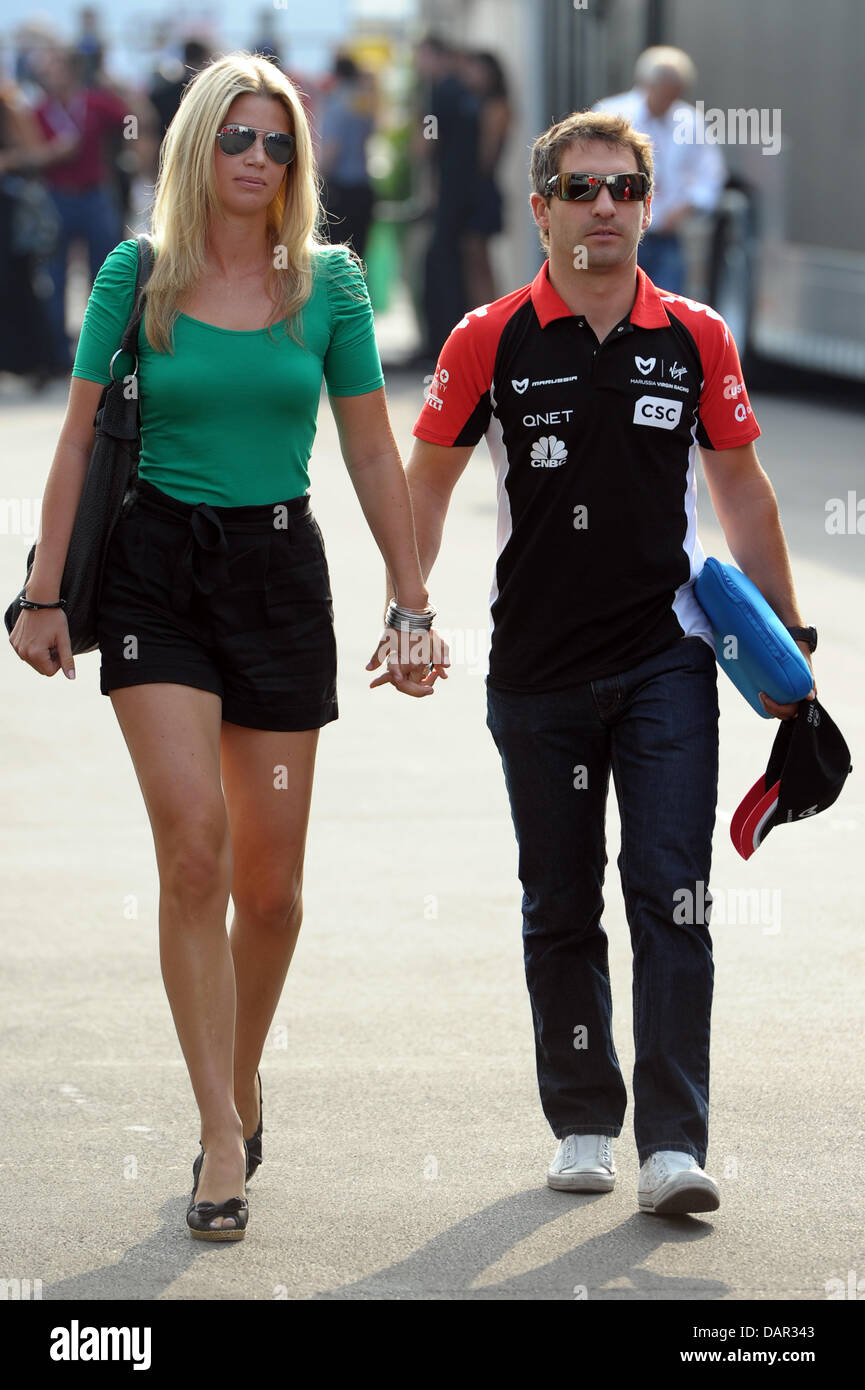 German Formula One driver Timo Glock of Virgin and his girlfriend ...
