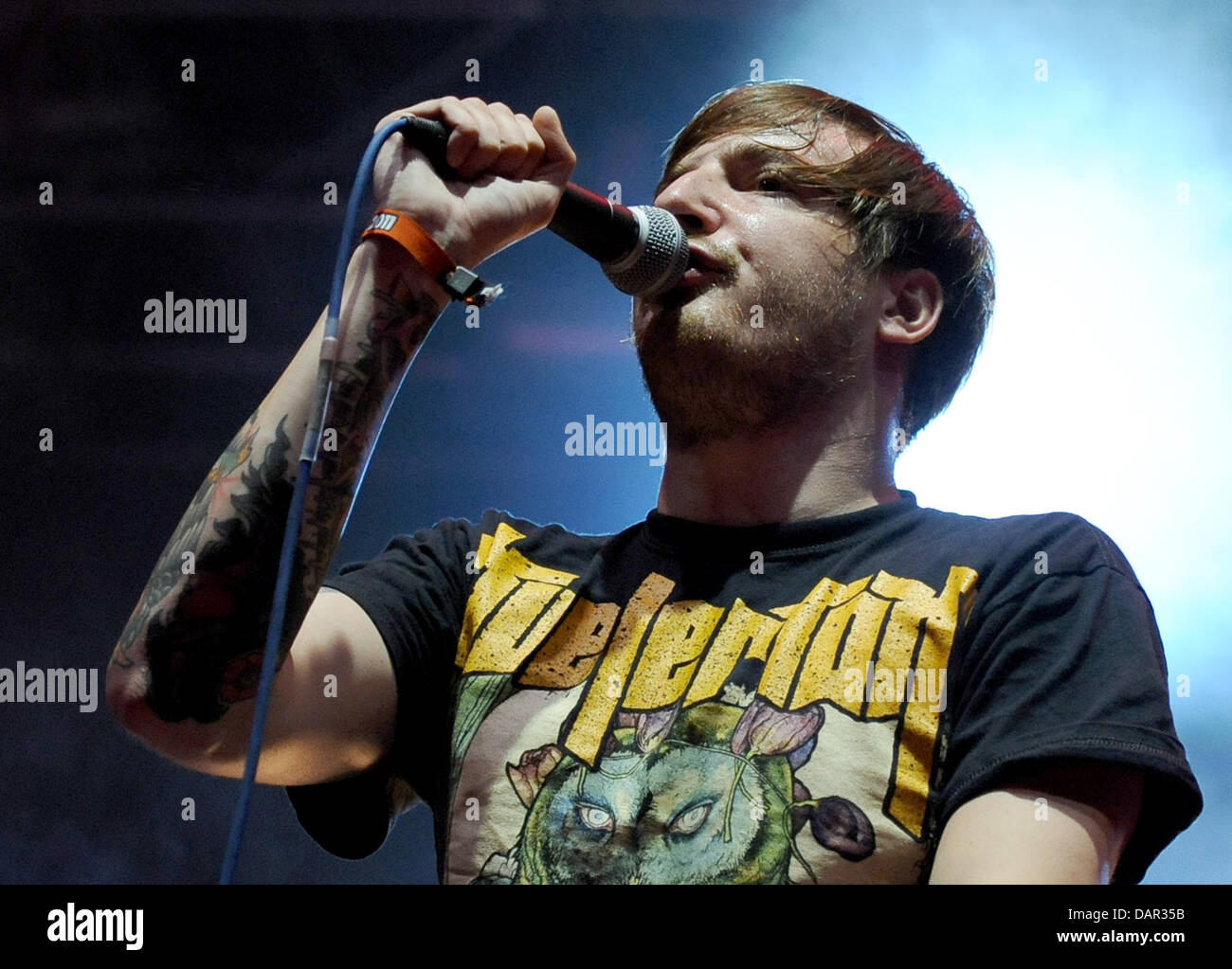 Rapper Casper (Benjamin Griffey) performs at the former Tempelhof ...