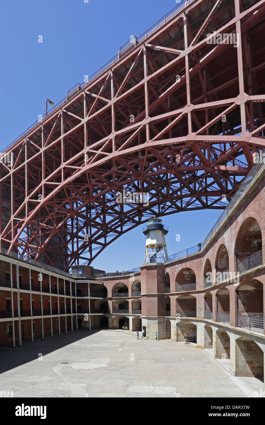 An Arch of the Golden Gate Bridge taken from Fort Point Stock Photo - Alamy