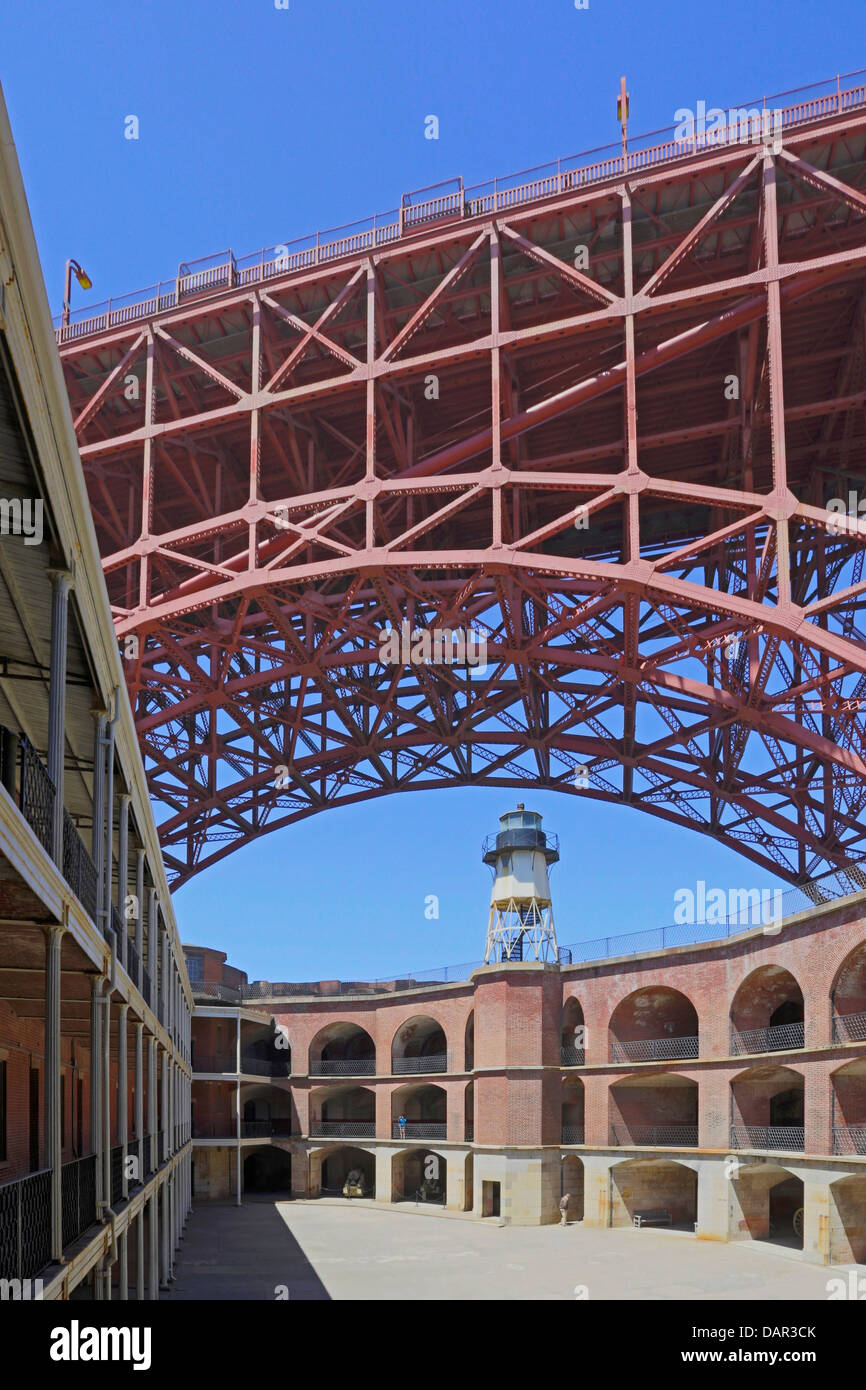 An Arch of the Golden Gate Bridge taken from Fort Point Stock Photo - Alamy