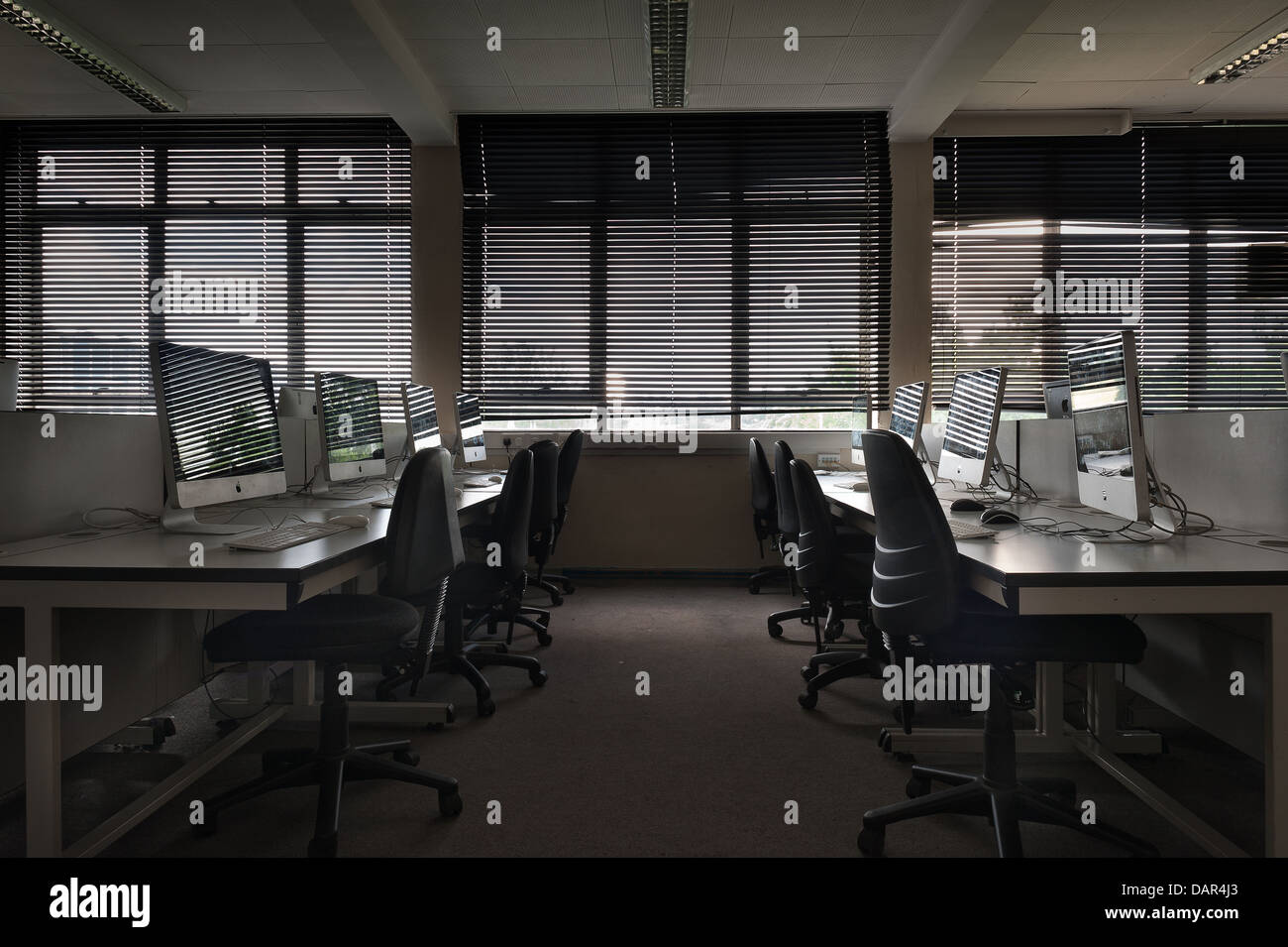 the end of school or college as we know it rows of computers in a ...