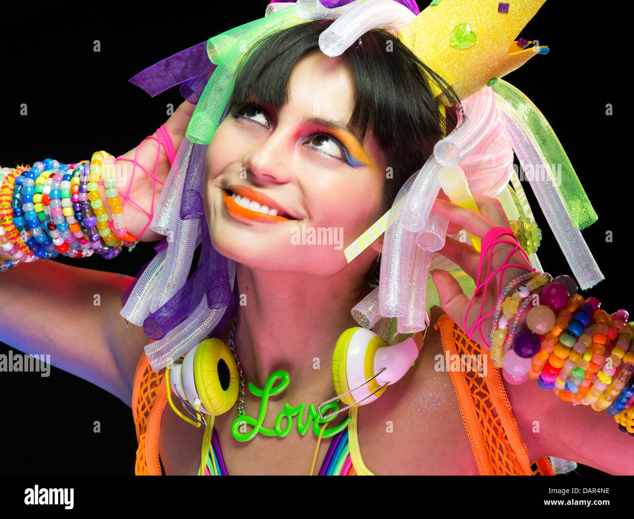 Nightclub dancer / raver dancing raving Stock Photo - Alamy