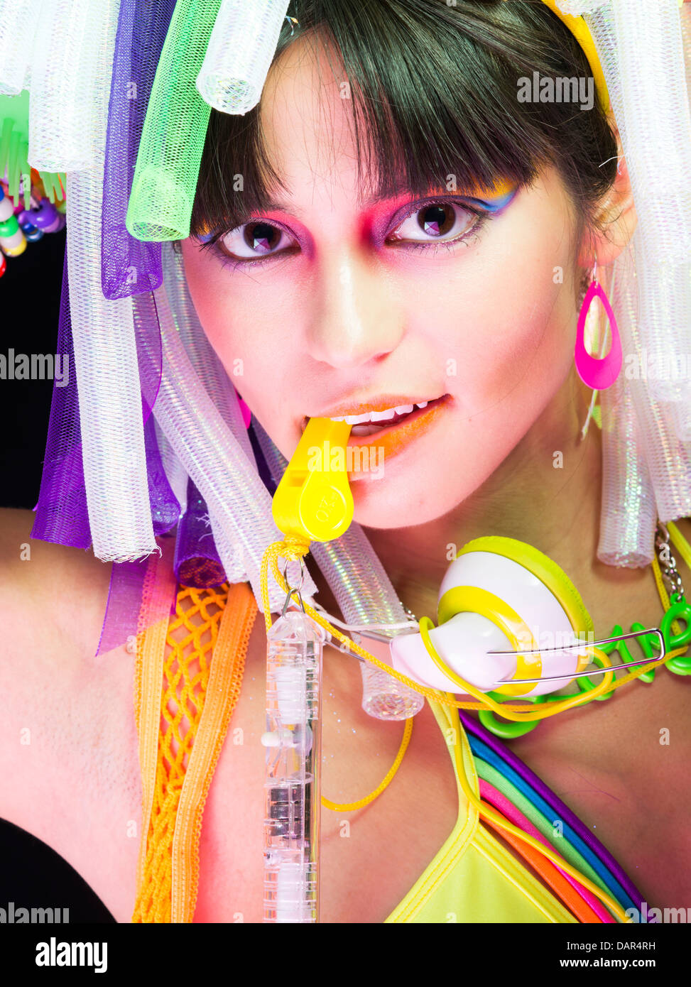 Nightclub dancer / raver dancing raving Stock Photo - Alamy