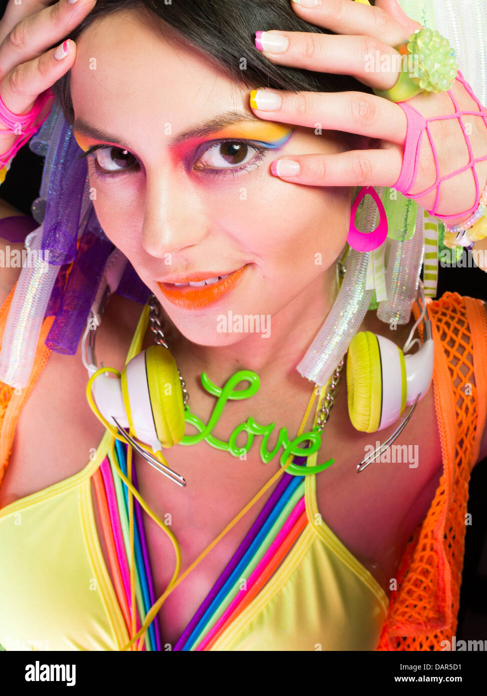 Nightclub dancer / raver dancing raving Stock Photo - Alamy