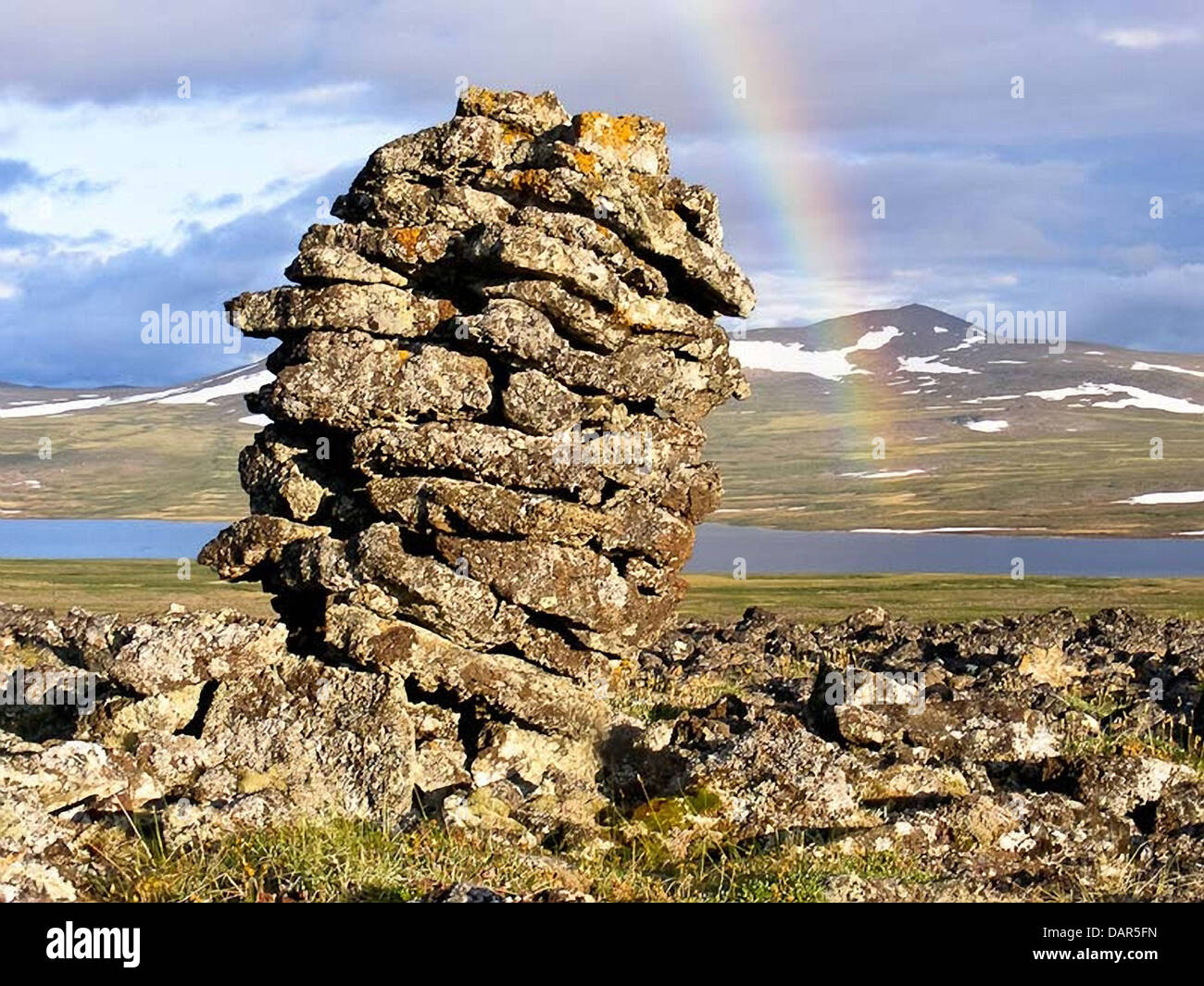 alaska rock formation rainbow landscape scenic Stock Photo - Alamy