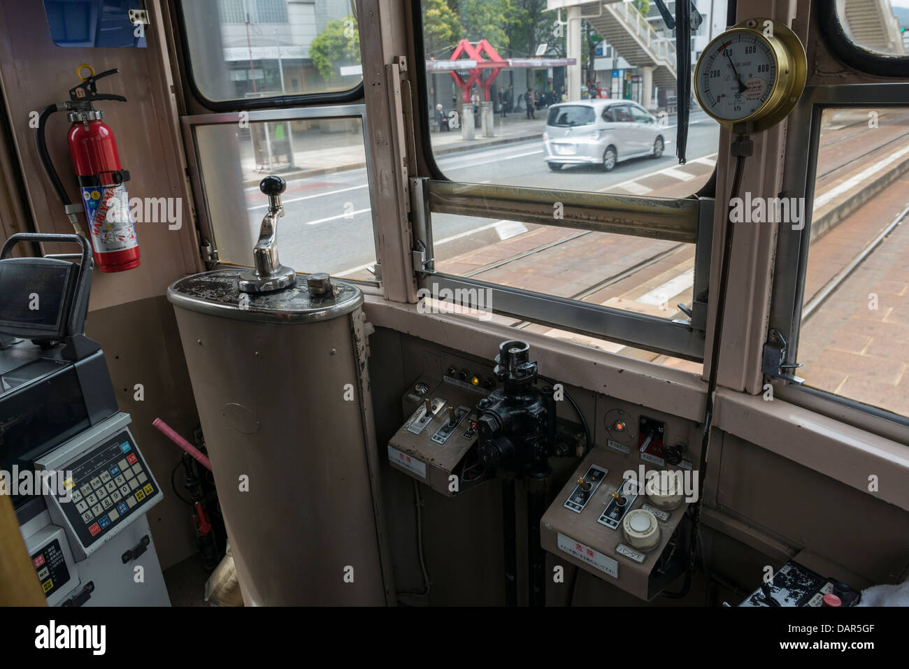 Drivers Cab and Automatic Ticket Machine inside a Japanese Electric ...
