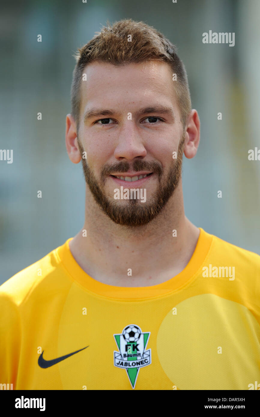 Jan Sebek, goalkeeper , FK Baumit Jablonec, Czech soccer league season ...