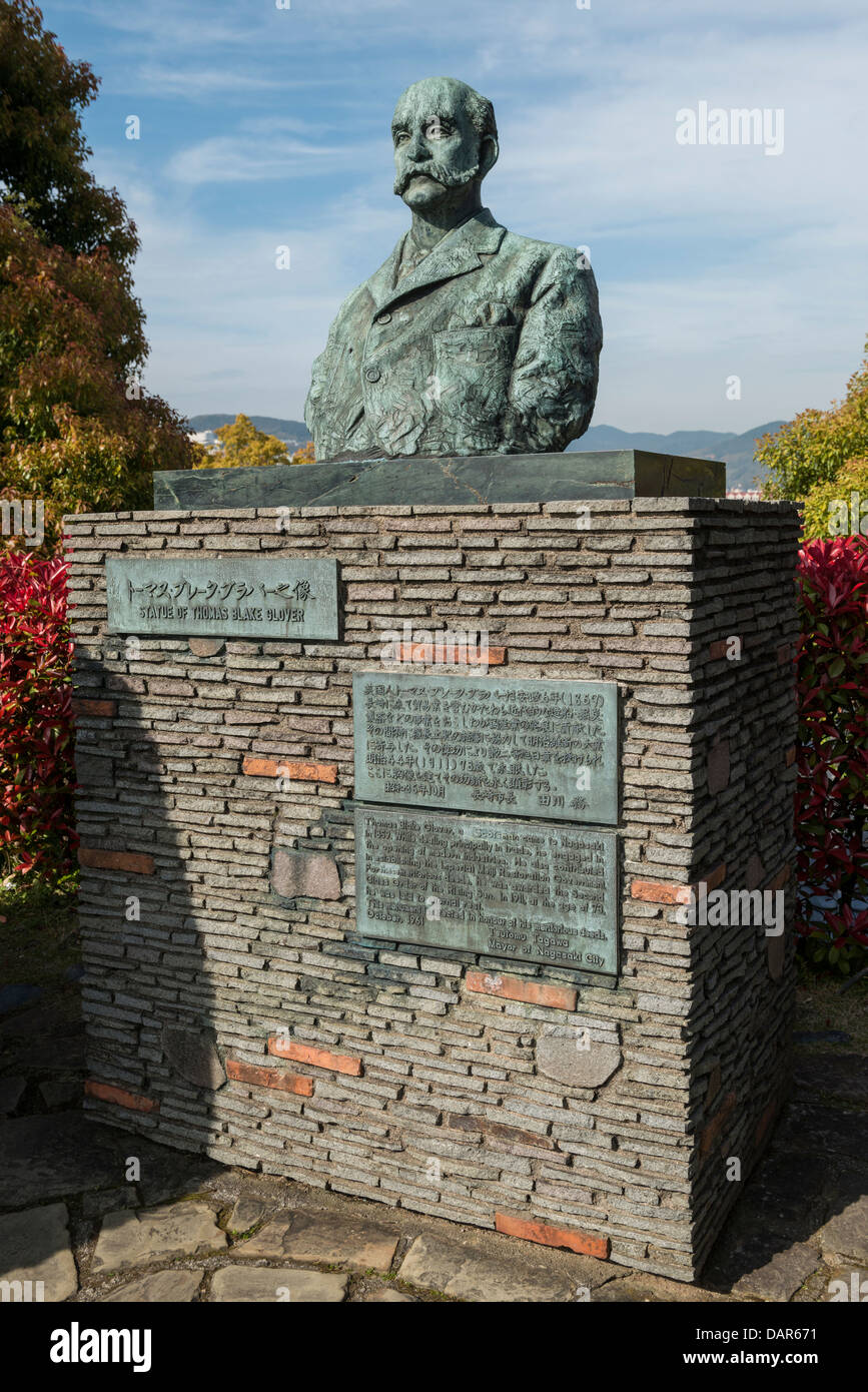 Bust of Thomas Blake Glover in Glover Gardens, Nagasaki Japan Stock ...