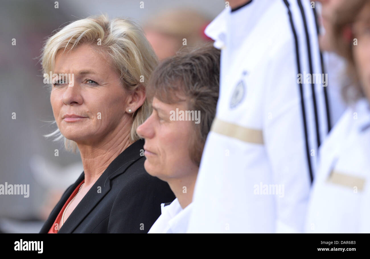 German coach Silvia Neid looks on prior to the UEFA Women's EURO 2013 ...