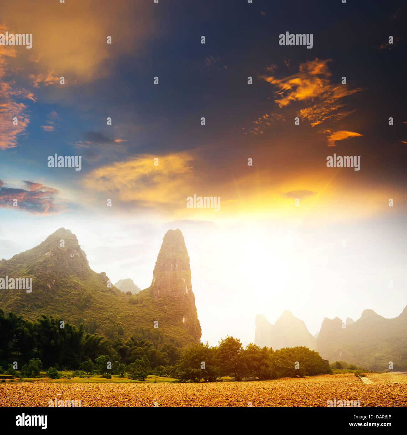Beautiful natural scenery in Guilin Stock Photo - Alamy