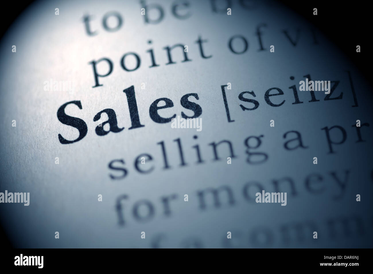 Fake Dictionary, Dictionary definition of the word Sales Stock Photo ...
