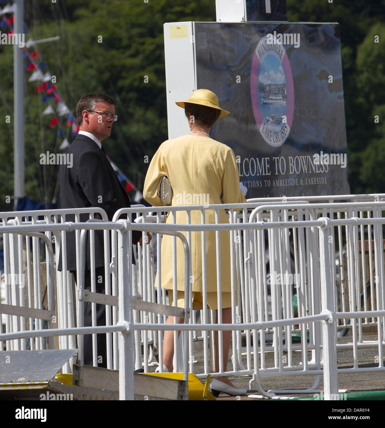 Windermere, UK. 17th July, 2013. Her Majesty the Queen & The Princess ...