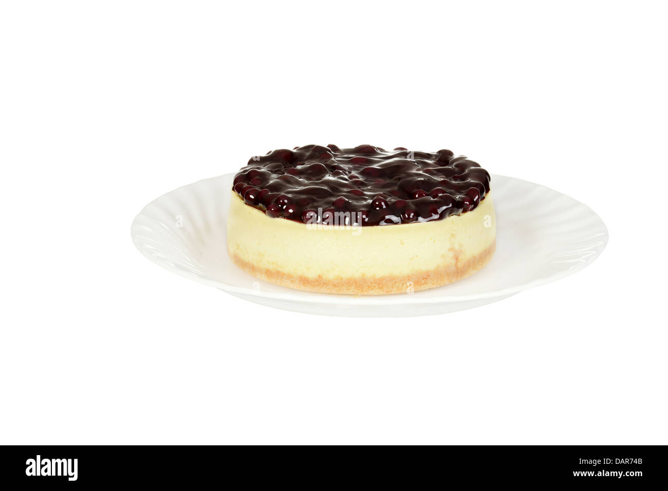 Delicious blueberry cheese pie Cut Out Stock Images & Pictures - Alamy