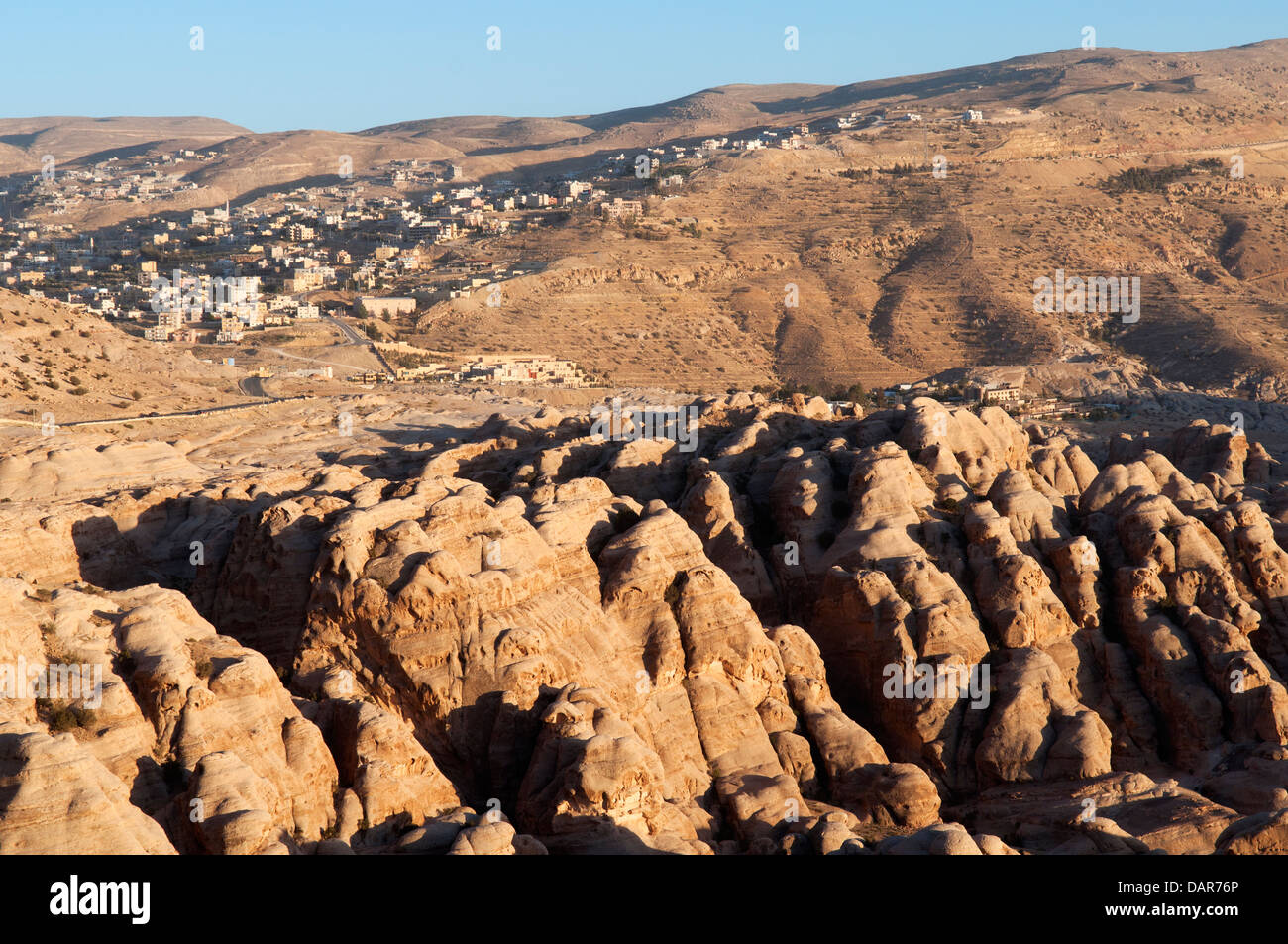 Wadi Mousa and surrounding landscape, Jordan Stock Photo - Alamy