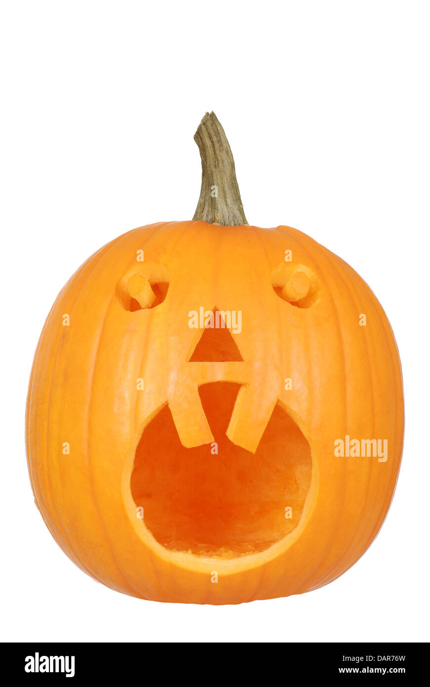 Halloween pumpkin with two teeth Stock Photo - Alamy