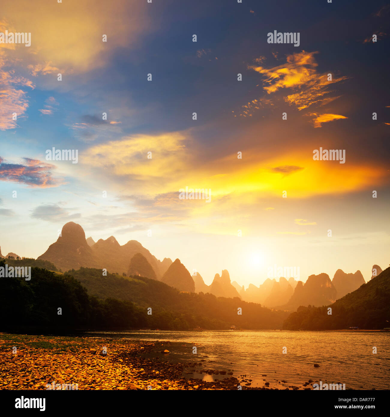Beautiful natural scenery in Guilin Stock Photo - Alamy