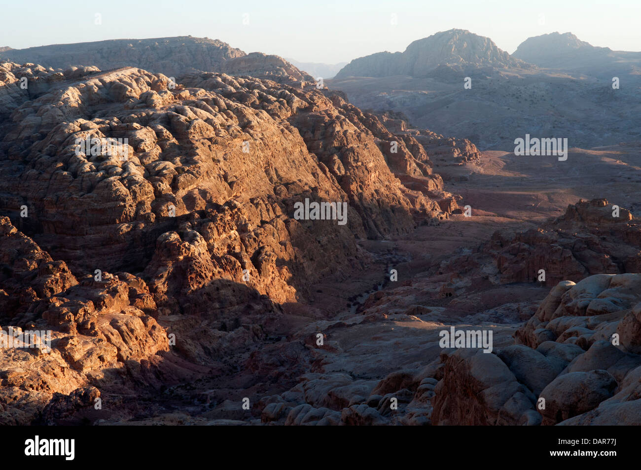 Desert landscape close to Wadi Mousa, Jordan Stock Photo - Alamy
