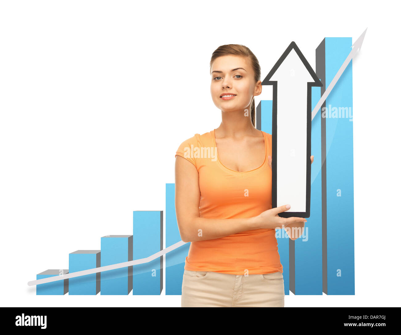 Business woman graph arrow up hi-res stock photography and images - Alamy